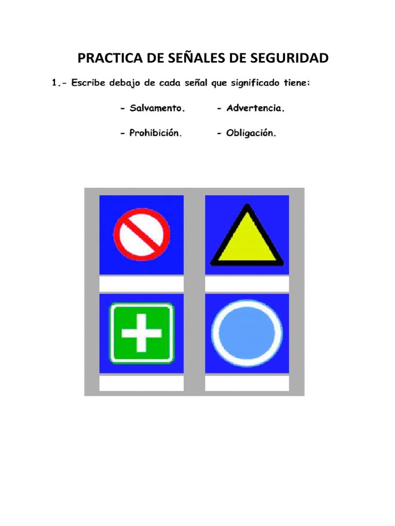 Senales de Seguridad 1°2° Ept | PDF