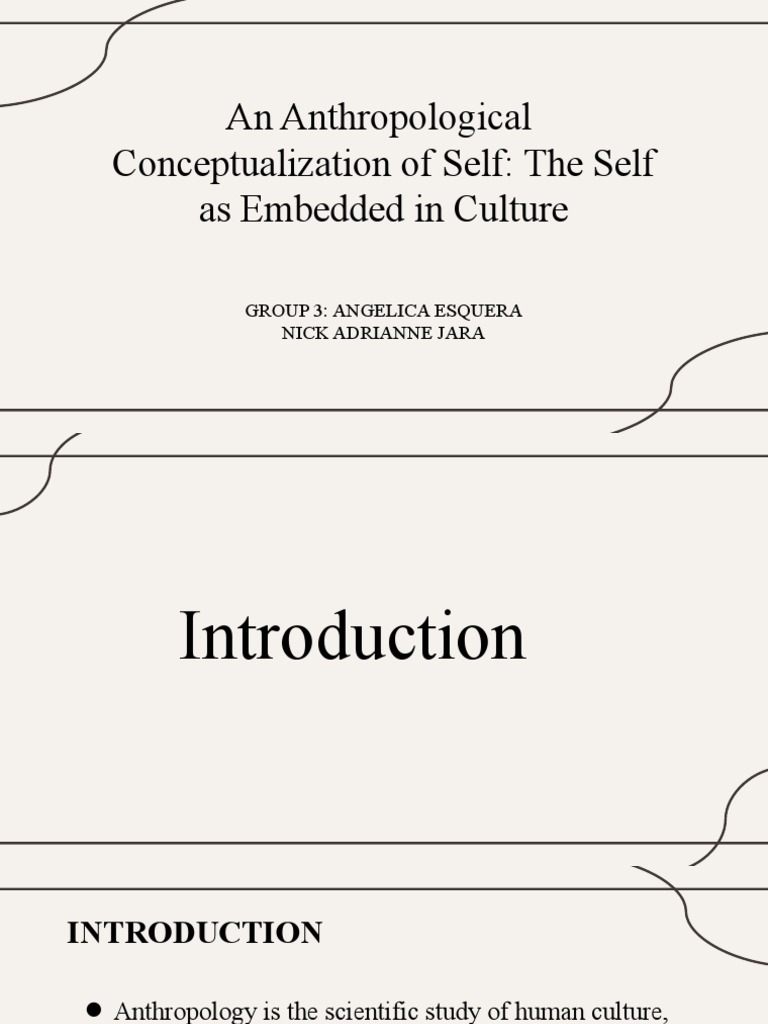 An Anthropological Conceptualization of Self: The Self As Embedded in Culture | Download Free ...