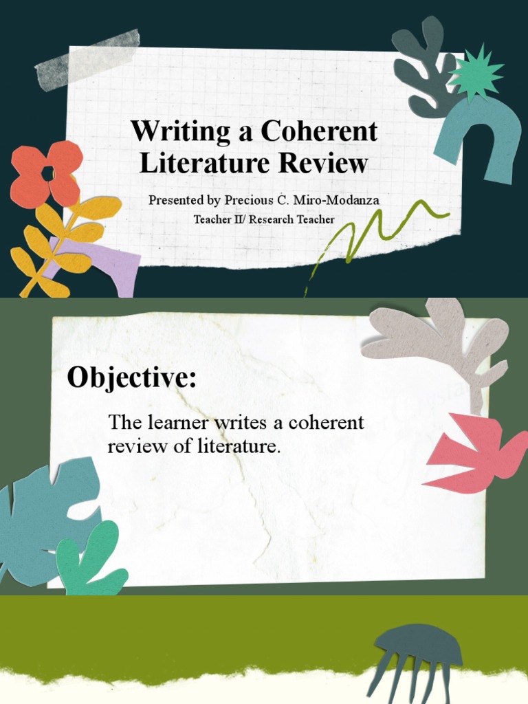 Lesson 4.4 Writing A Coherent Literature Review | PDF | Methodology ...