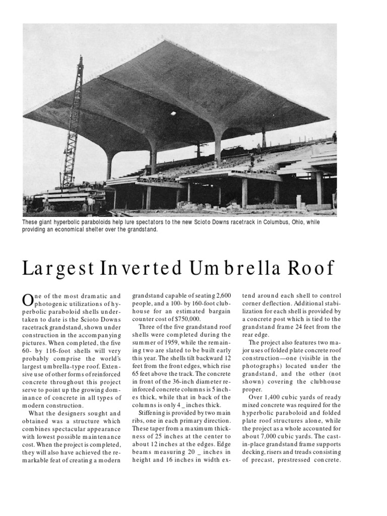 Concrete Construction Article PDF - Largest Inverted Umbrella Roof ...
