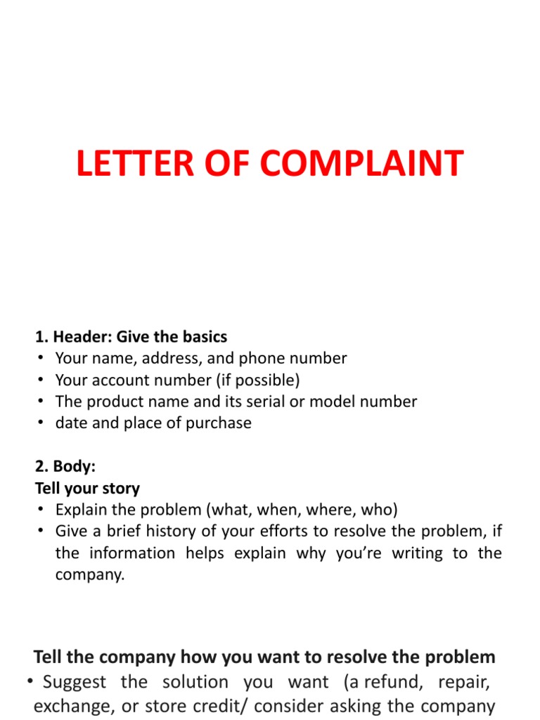 Letter of Complaint | PDF | Consumer Protection | Business