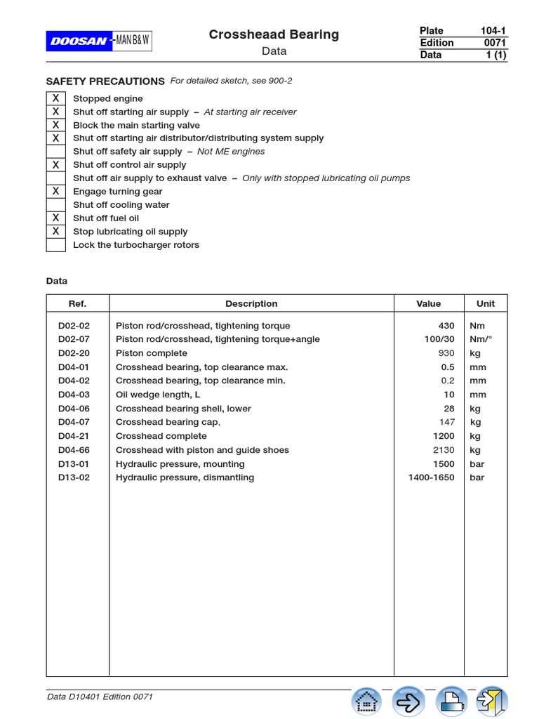 Crosshead Bearing Safety Guide | PDF | Piston | Bearing (Mechanical)