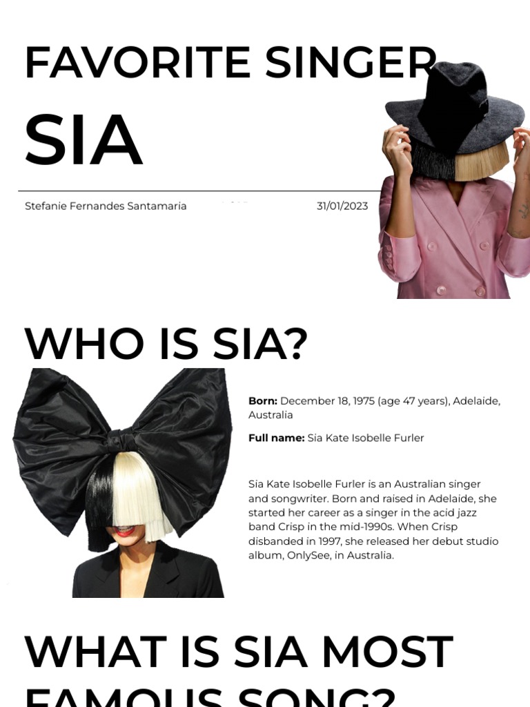 Favorite Singer Sia | PDF
