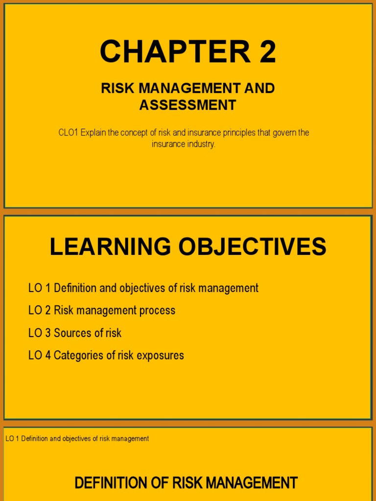 Chapter 2 Ins 200 | PDF | Risk | Risk Management