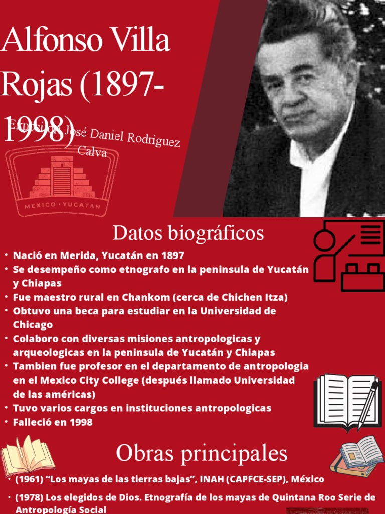 Alfonso Villa Rojas (1897-1998) : Expositor: José Daniel Rodríg Uez ...