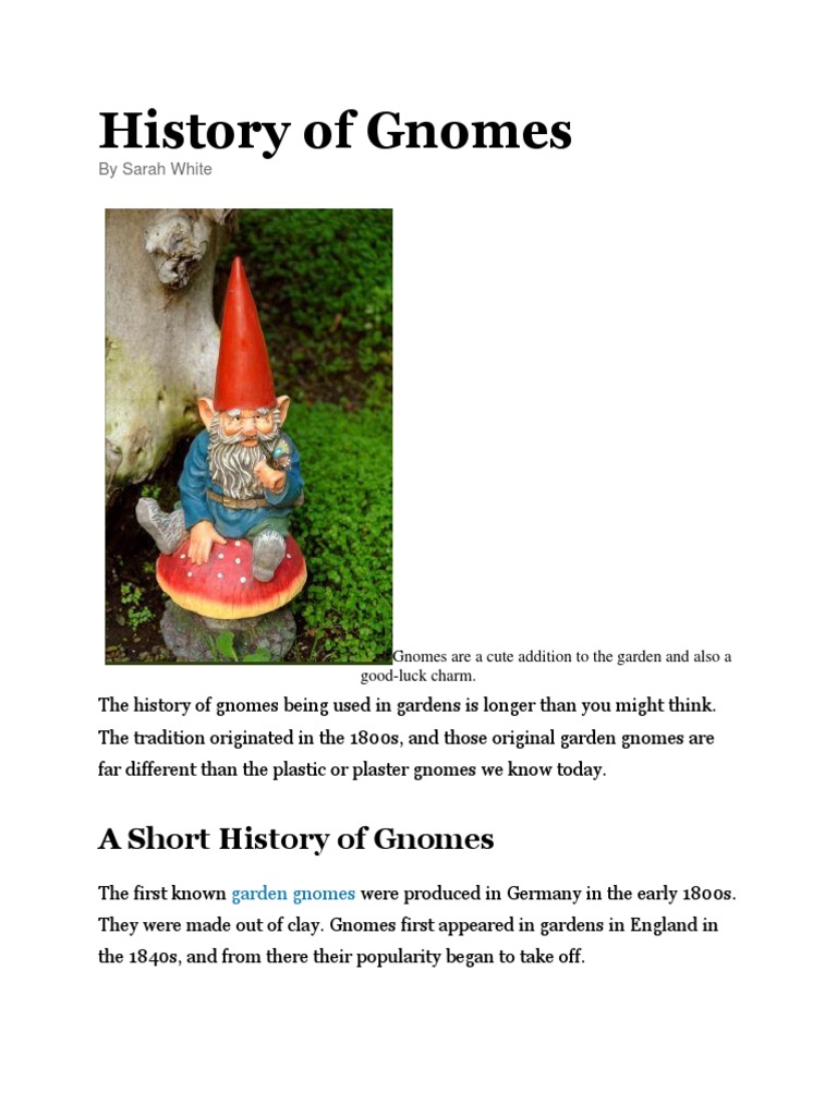 History of Gnomes | PDF | Art