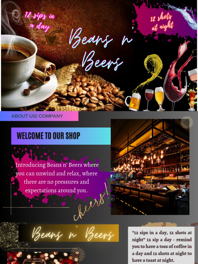 Brown and Dark Blue Modern Coffee Shop Presentation | PDF | Drink | Coffee