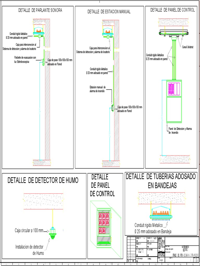 Plano de Detalles Instalacion Sensor de Humo | PDF | Peligros | Ley de ...