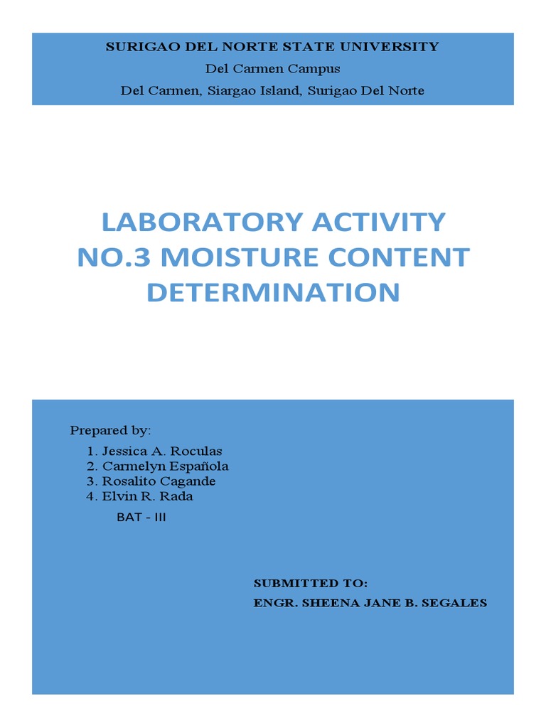 Laboratory Report - Soil Texture Determination | PDF | Soil | Materials