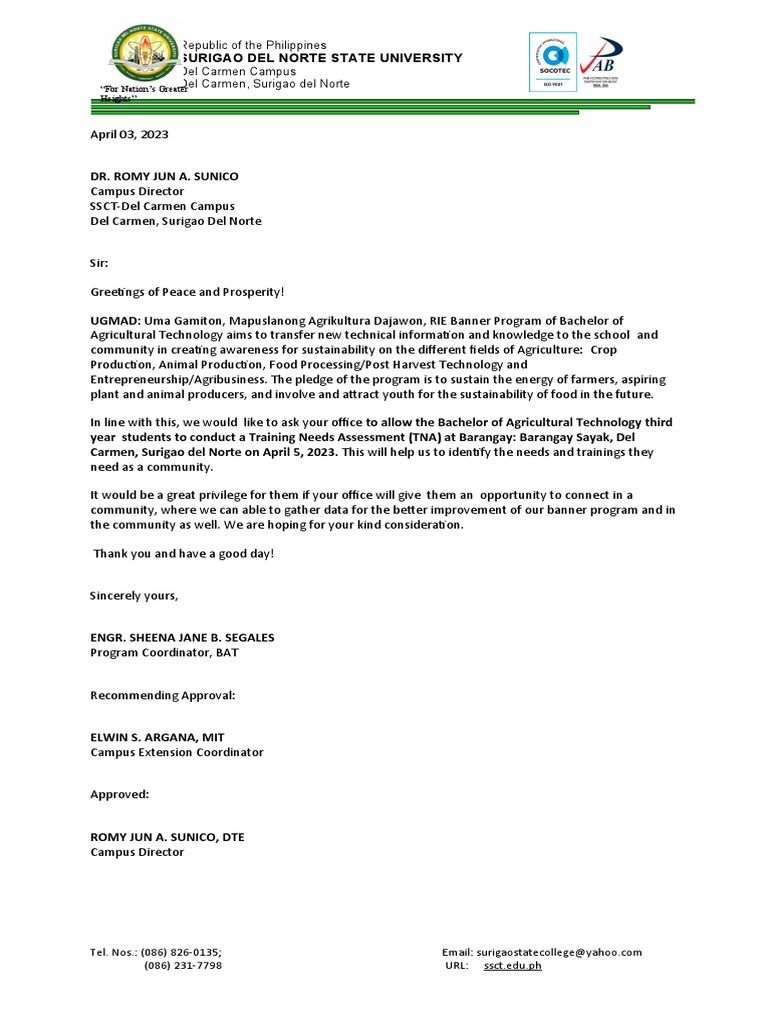 Letter (Ext) | PDF | Agriculture | Food And Drink