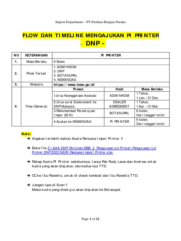 Proses Pengajuan PI Printer PBP | PDF | Bisnis