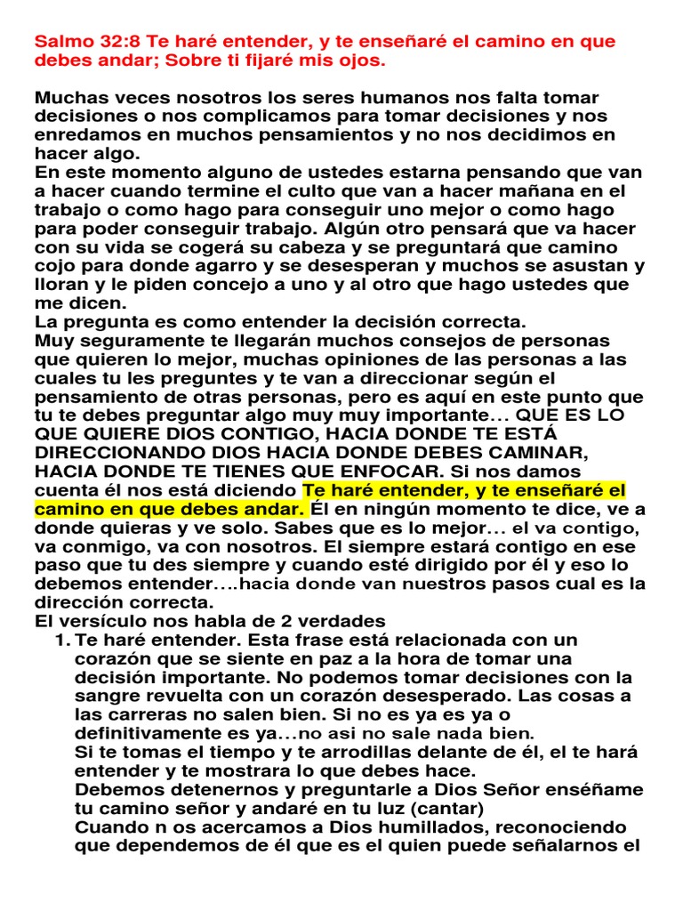 Salmo 32 | PDF | Relaciones personales, crianza y desarrollo personal