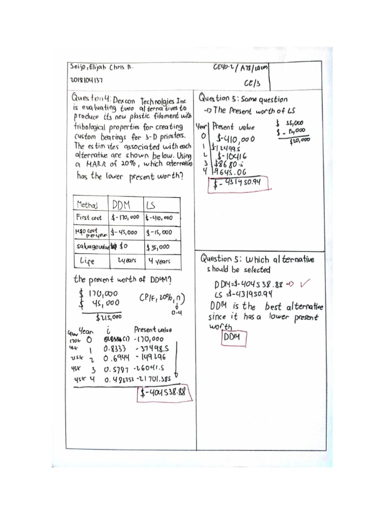 Classwork 2A - Solutions | PDF