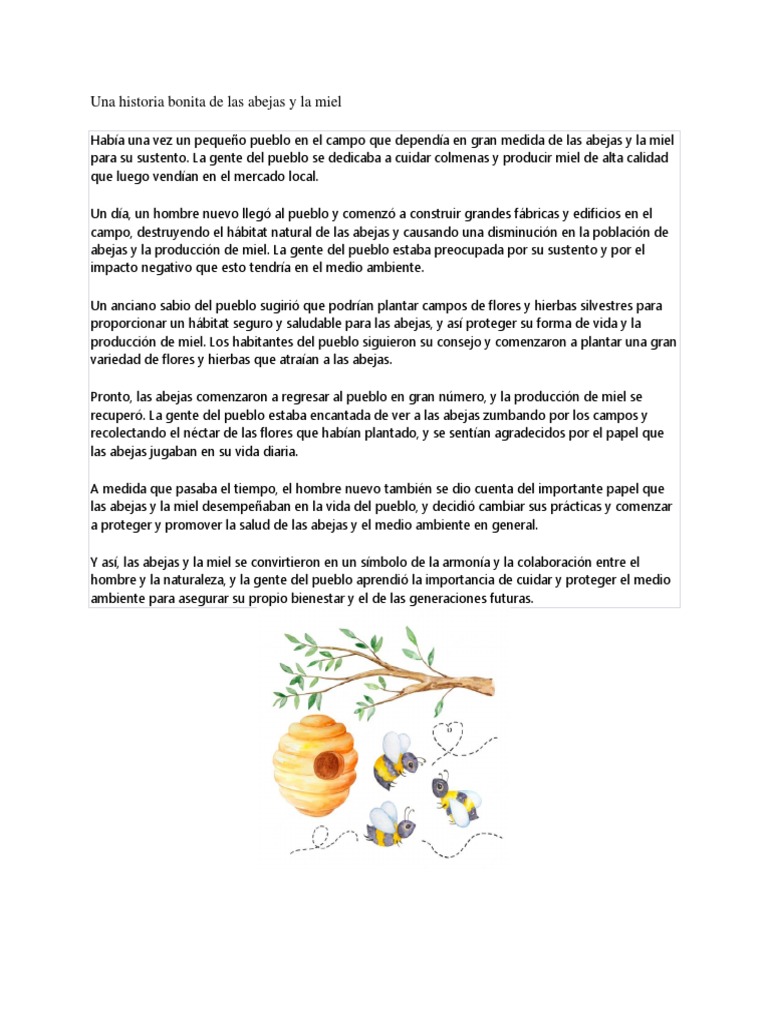 La historia de las abejas y la miel | PDF