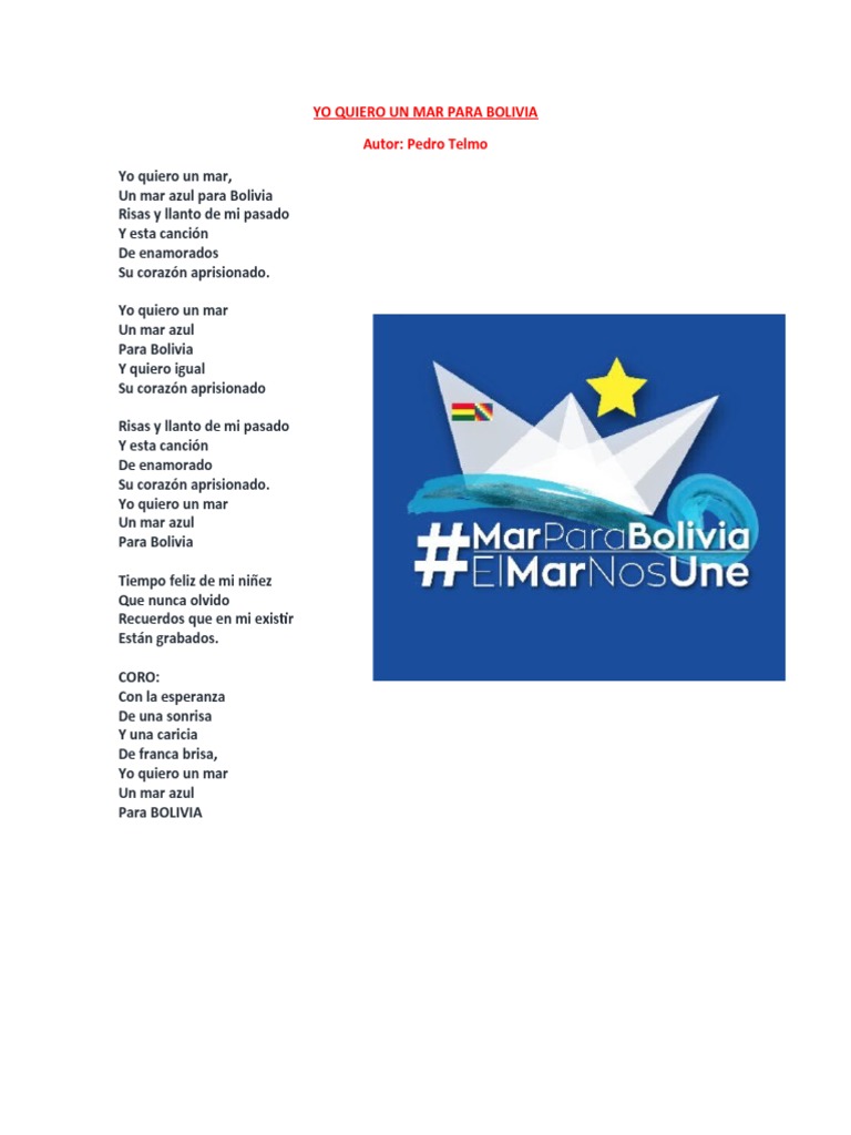 Yo Quiero Un Mar para Bolivia | PDF | Estudios de idiomas extranjeros ...