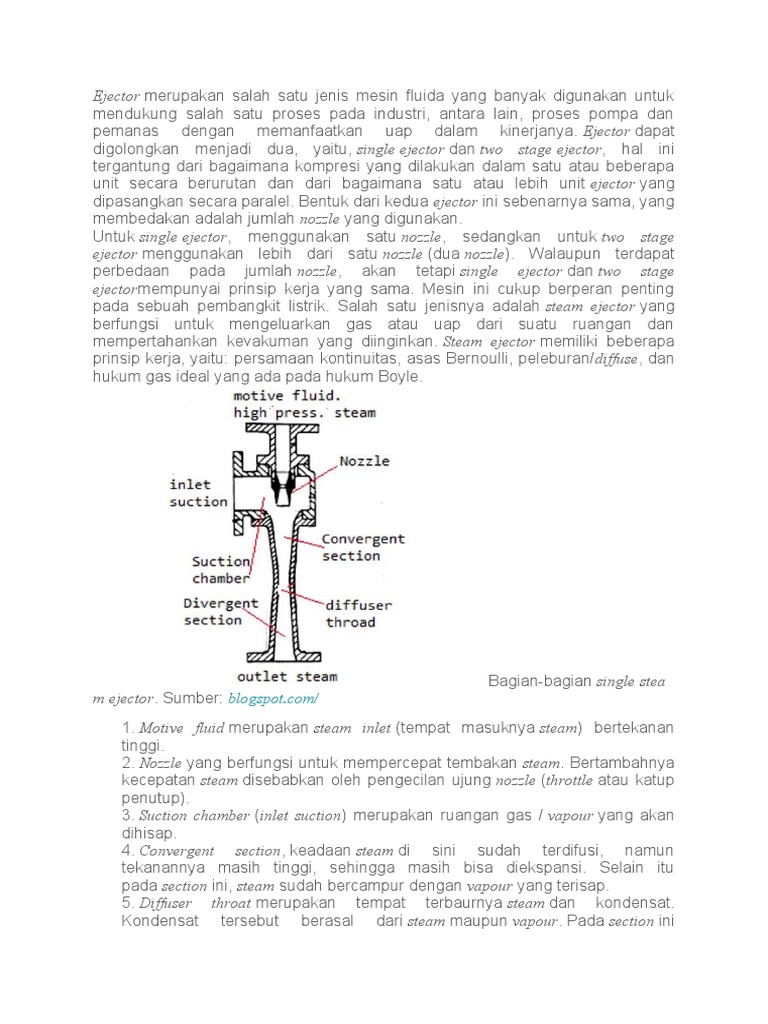 Cara Kerja Steam Ejector dalam Industri | PDF