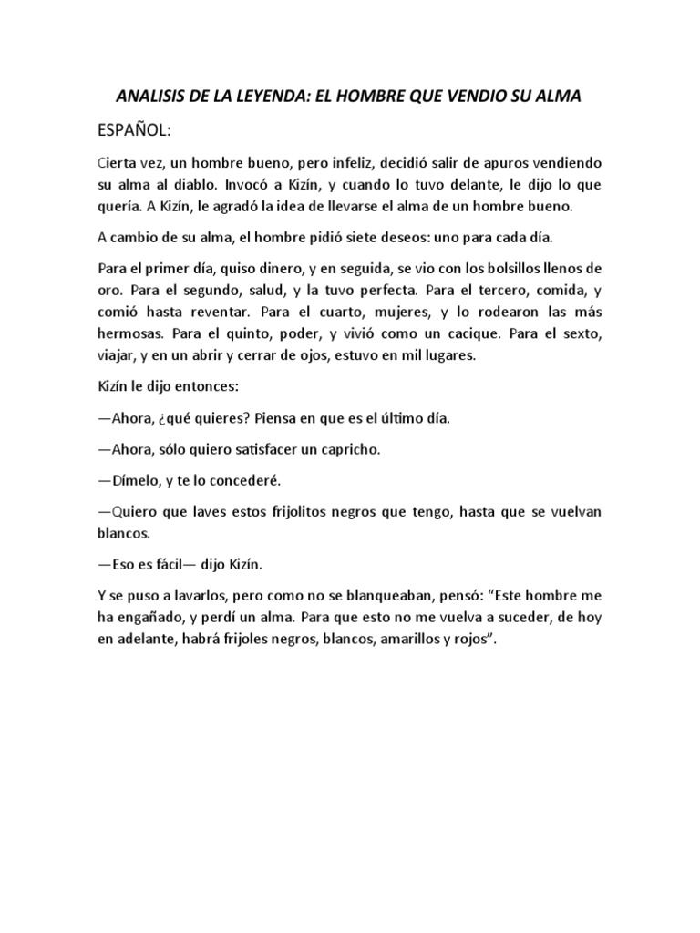 Analisis de La Leyenda | PDF