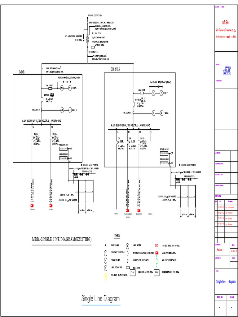 Single line diagram (กรอบสีแดงฝั่ง | PDF | Power Engineering | Physical ...