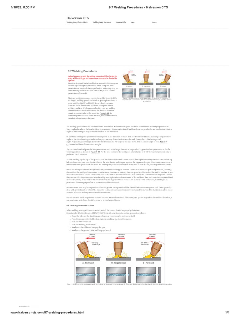 9.7 Welding Procedures - Halverson CTS | PDF