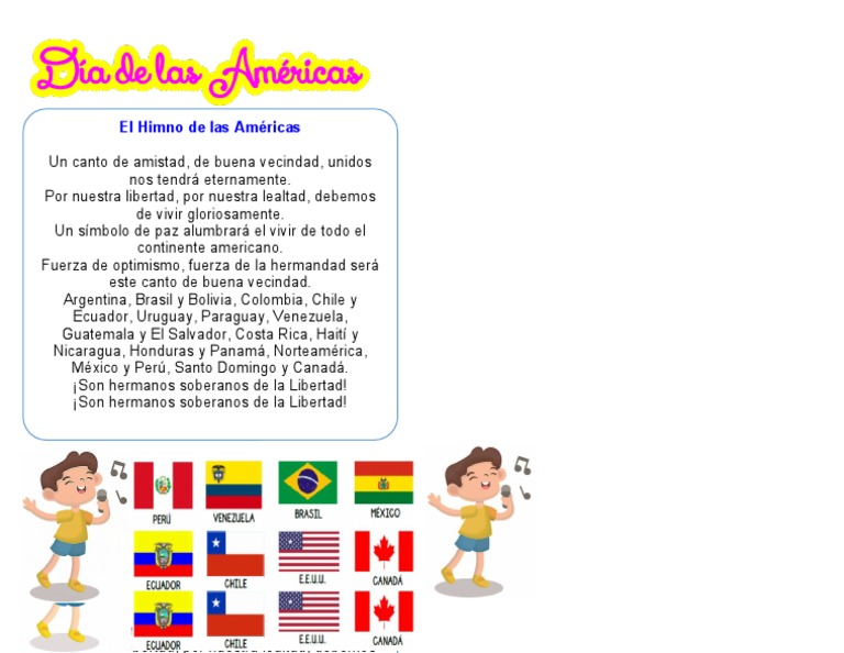 Cancion Dia de Las Americas | PDF