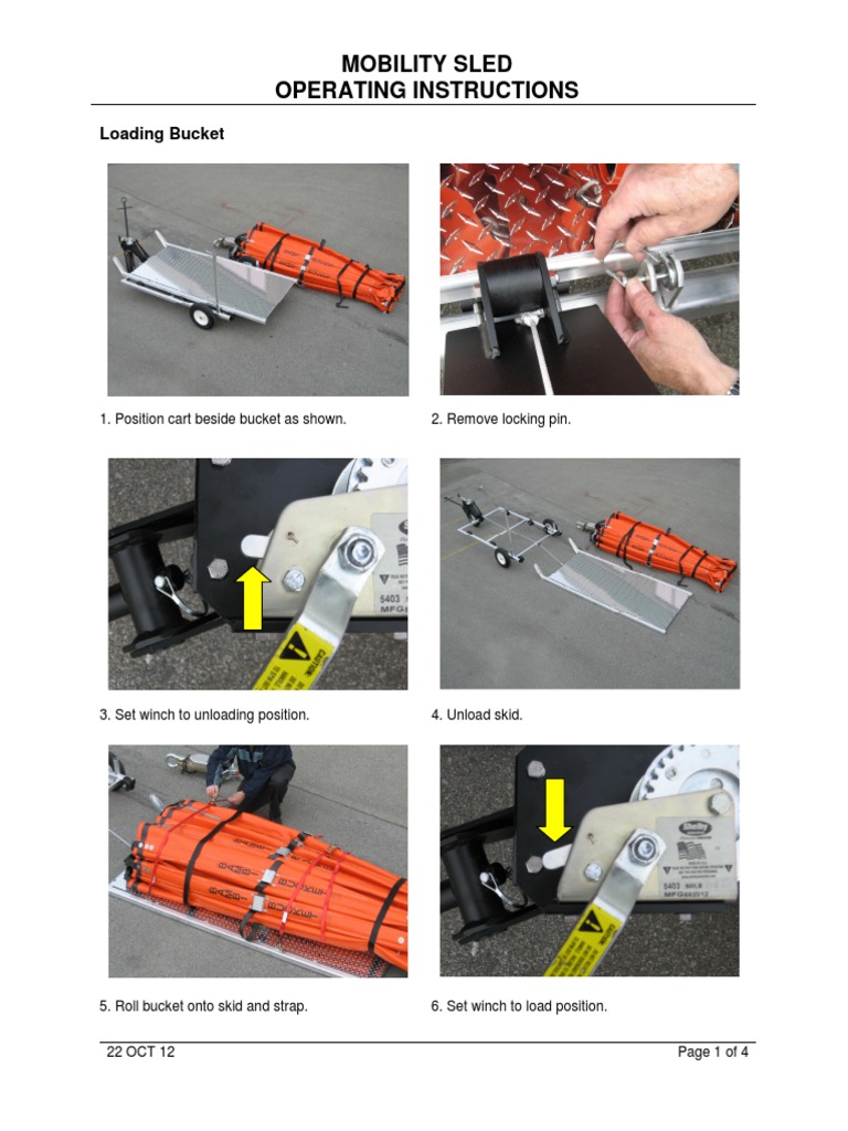 Mobility Sled Operating Instructions Rev2012 | PDF