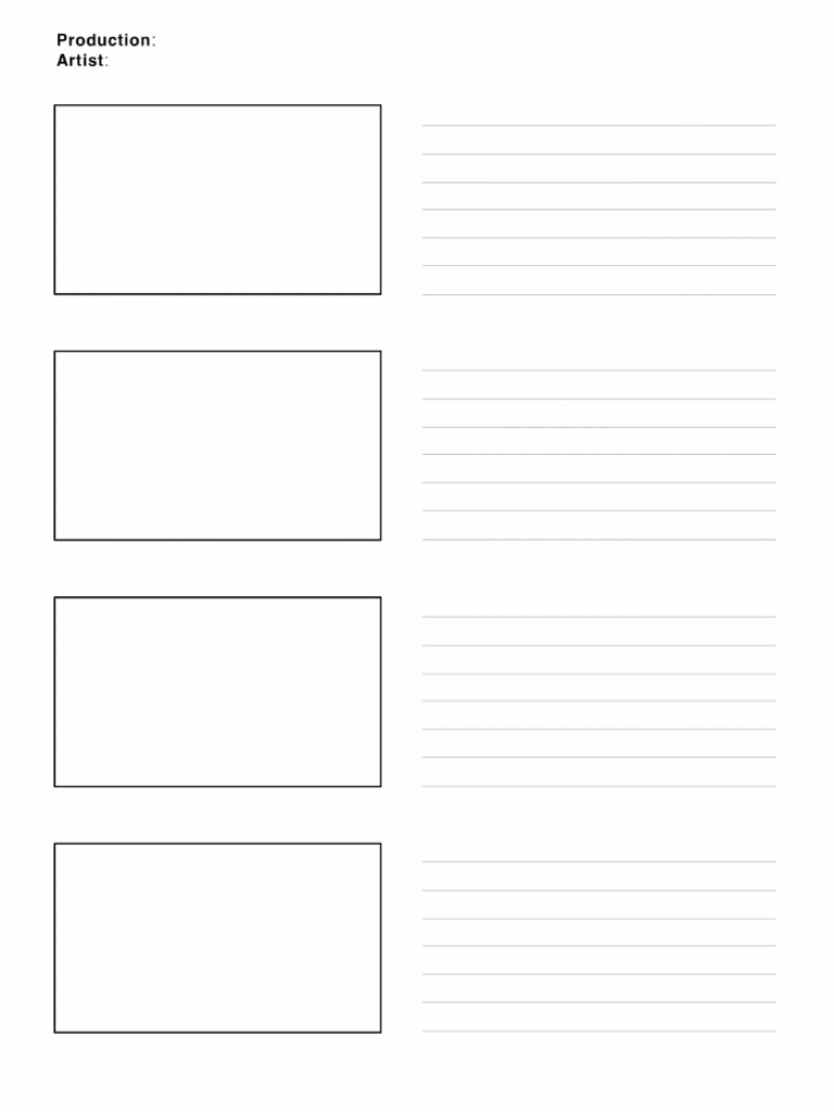 Storyboard Template - PSD | PDF