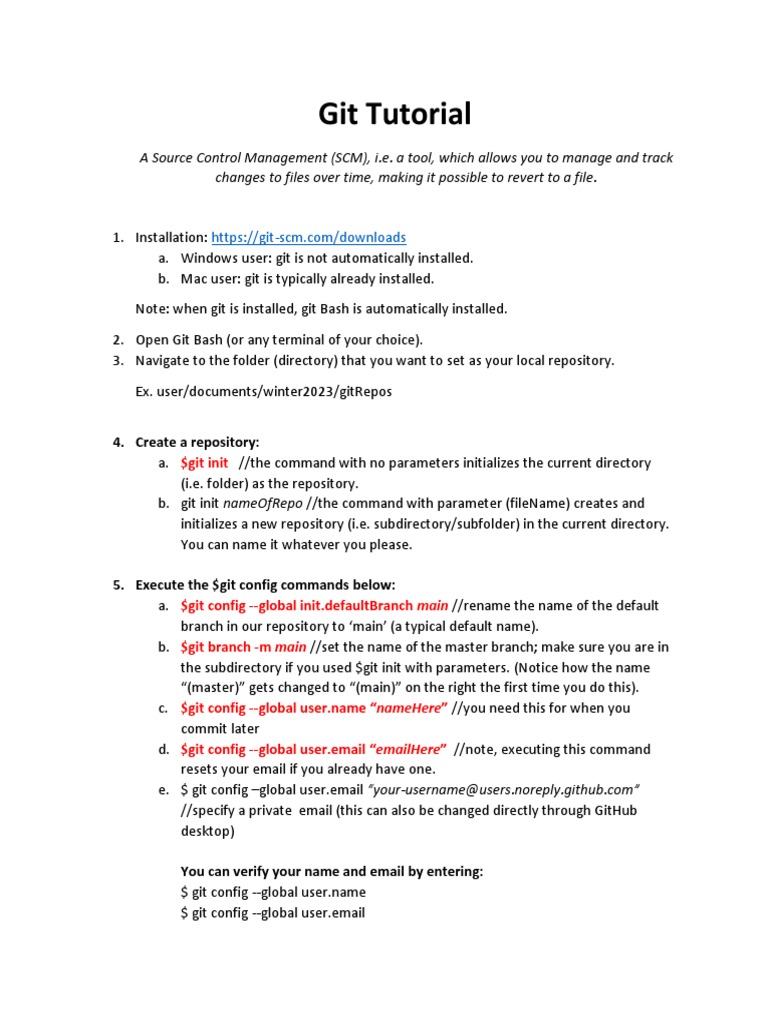 Git Tutorial | PDF | Directory (Computing) | Computer File