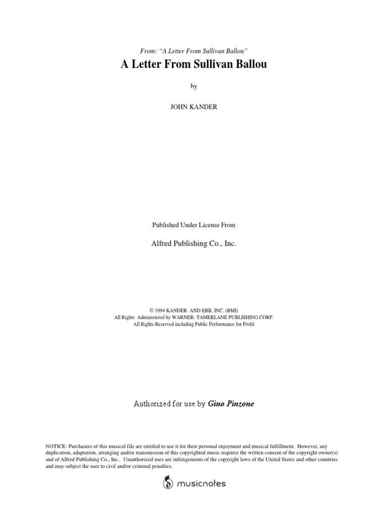 From: "A Letter From Sullivan Ballou" | PDF | Business Law | Common Law