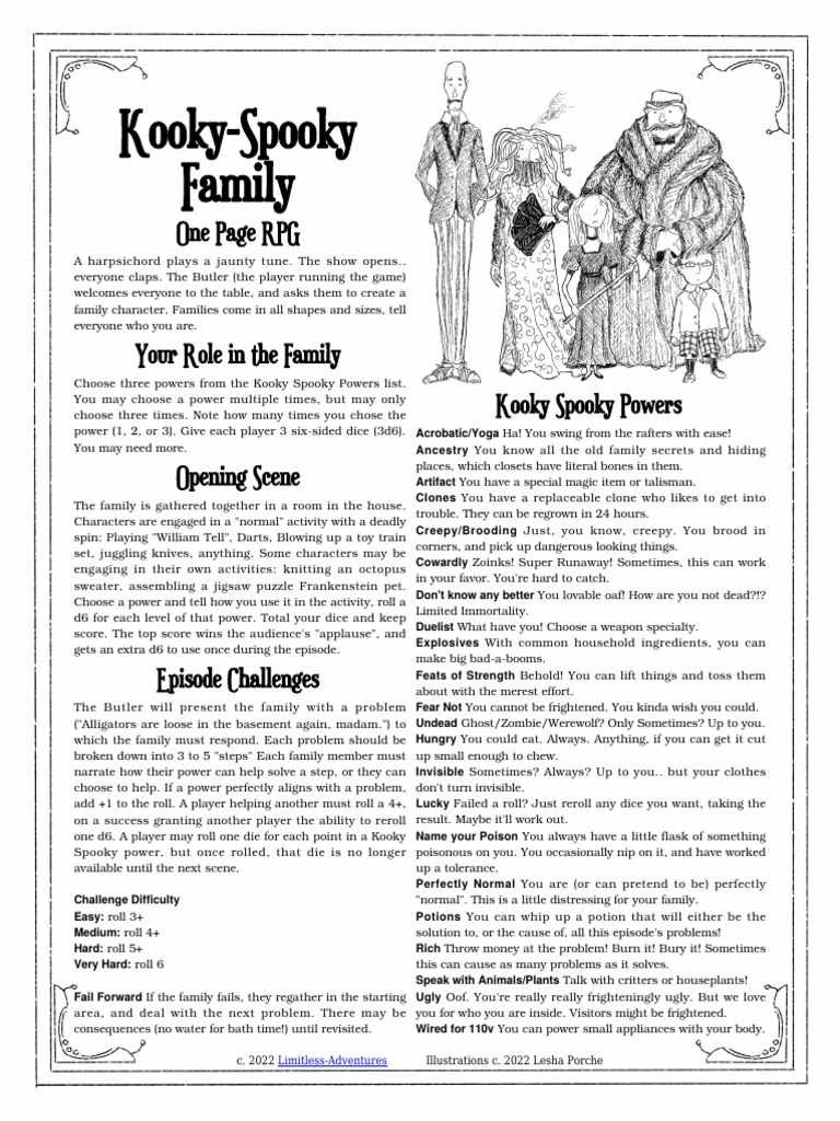 Kooky Spooky RPG | PDF