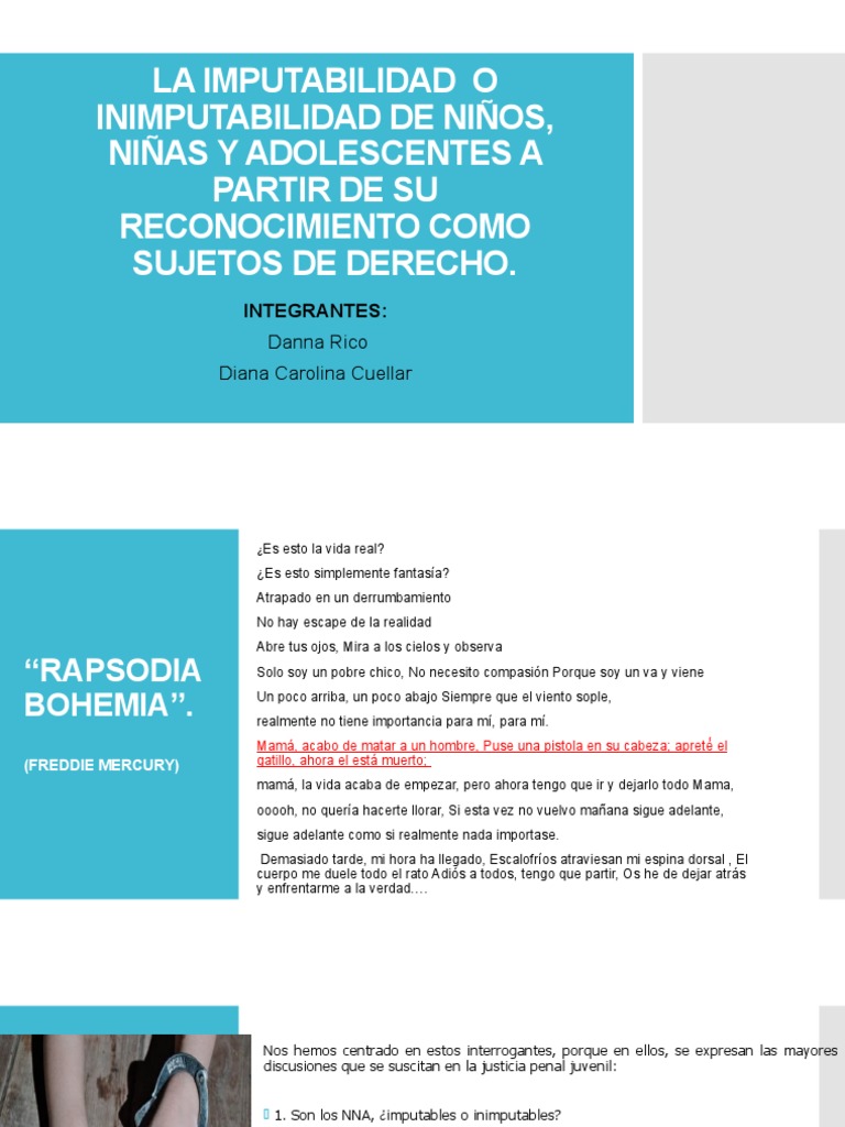 La Imputabilidad o Inimputabilidad de Niños, Niñas | PDF | Derecho ...