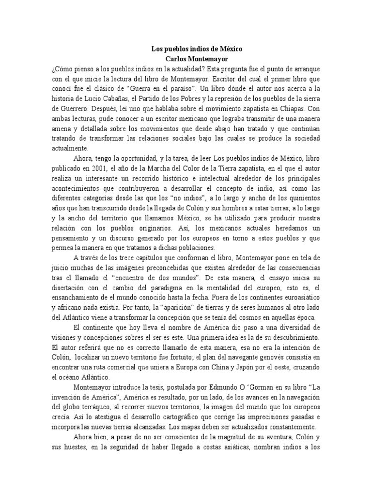 Los Pueblos Indios de México | PDF | México | Europa