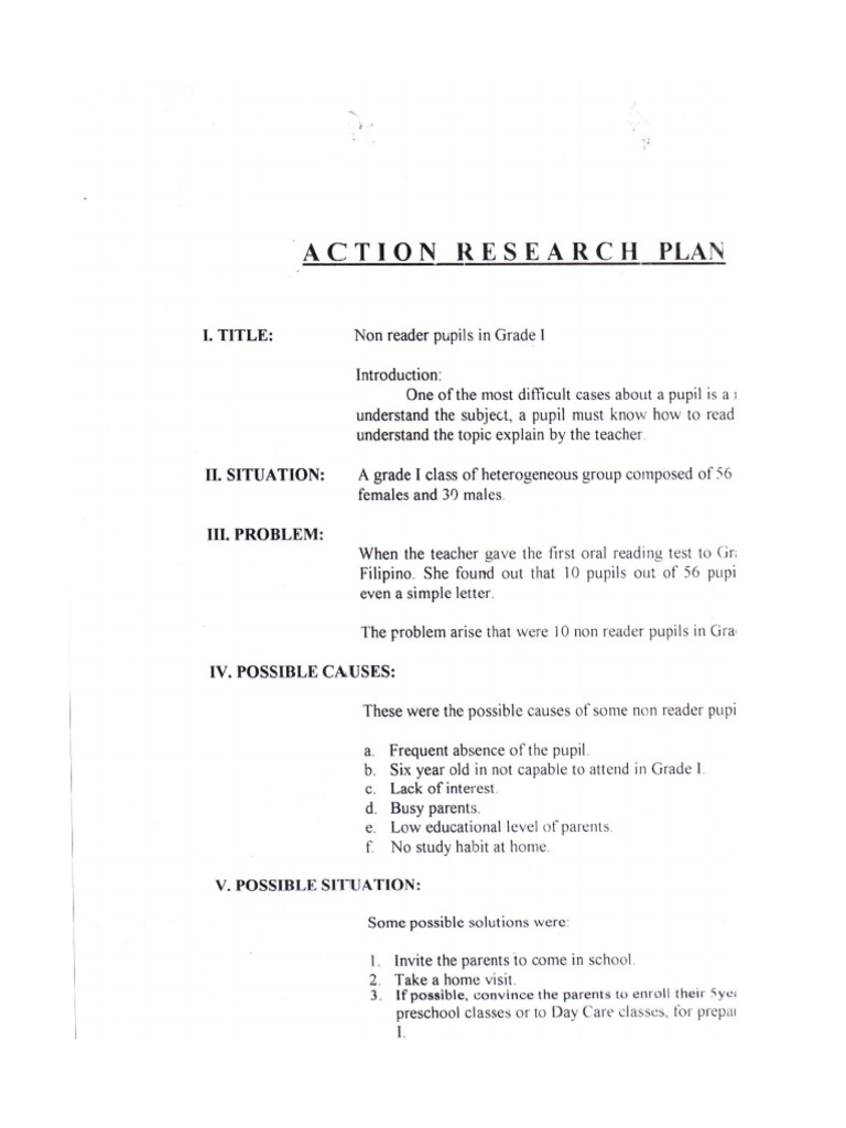 Action Research Plan Grade 1 2013-2014 | PDF