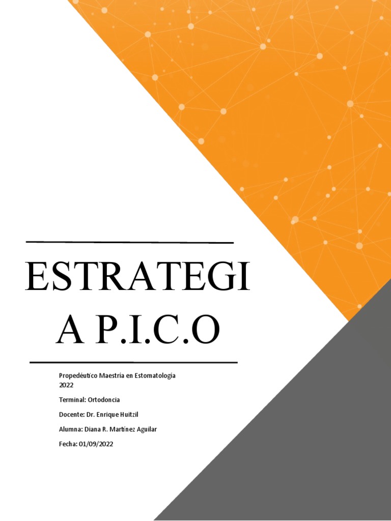Estrategia Pico | PDF | Evidencia basada en medicina | Ciencias de la Salud
