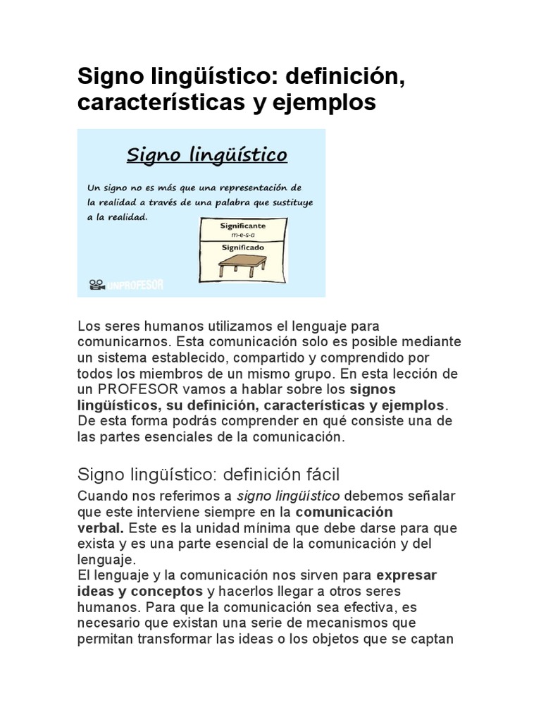Signos Linguisticos | PDF | Comunicación | Palabra Signos Linguisticos | PDF | Comunicación | Palabra