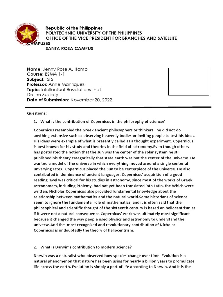Reflective Journal Template | PDF | Science | Nicolaus Copernicus