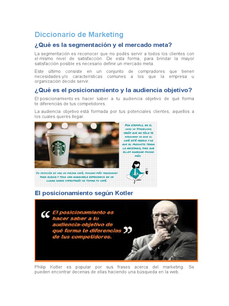 Diccionario de Marketing | PDF