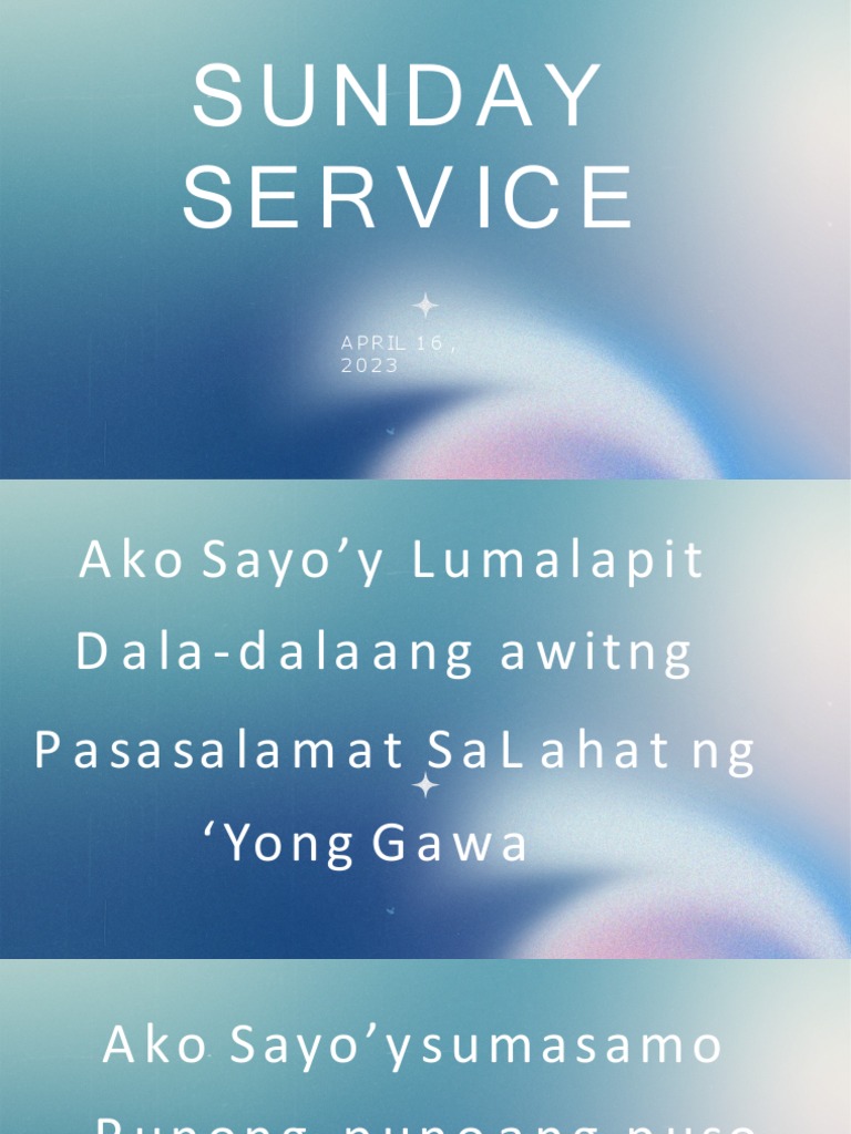 SUNDAY SERVICE powerpoint line up | PDF