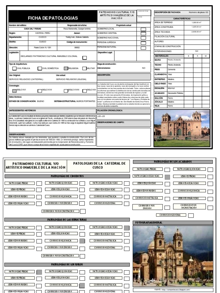 Ficha de Patologias | PDF | Diseño arquitectonico | Arquitectura