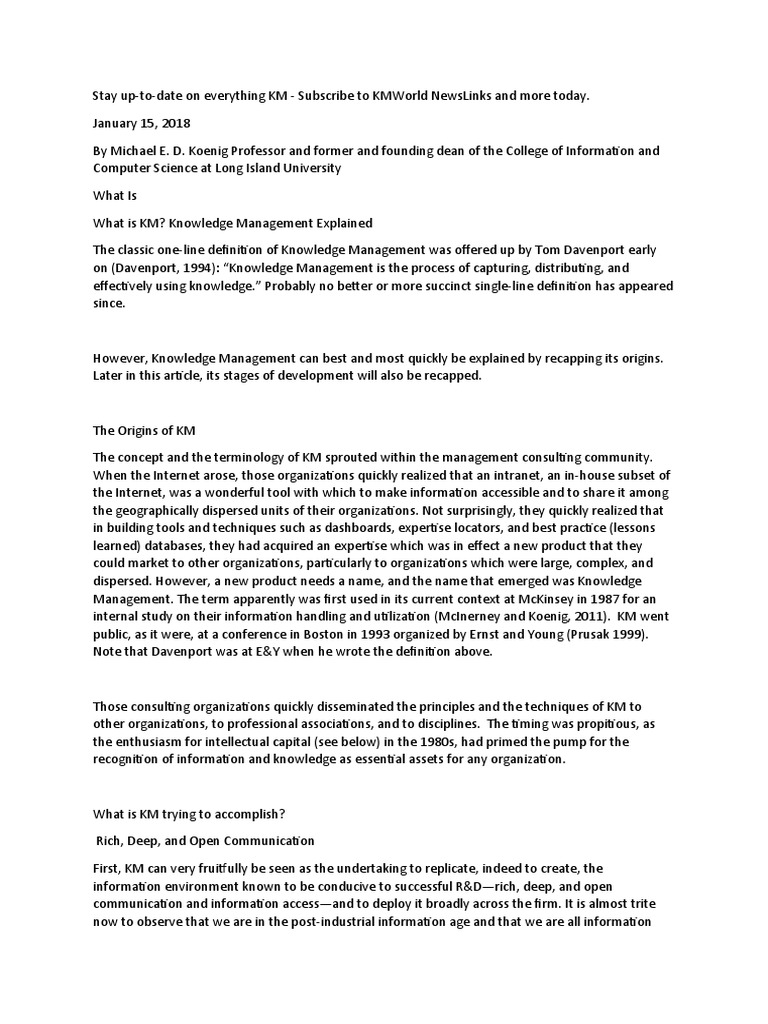 what-is-knowledge-management-pdf-tacit-knowledge-expert