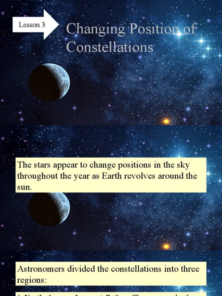 Lesson 3 - Changing Position of Constellation | PDF