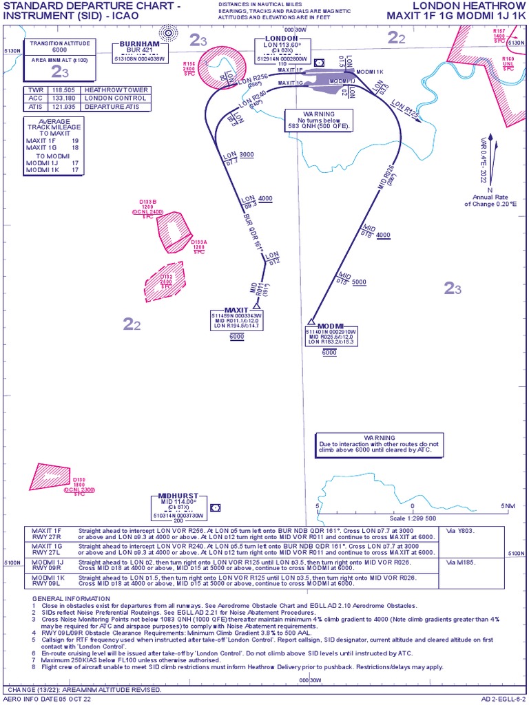 Heathrow Standard Departure Charts | PDF | Air Traffic Control ...