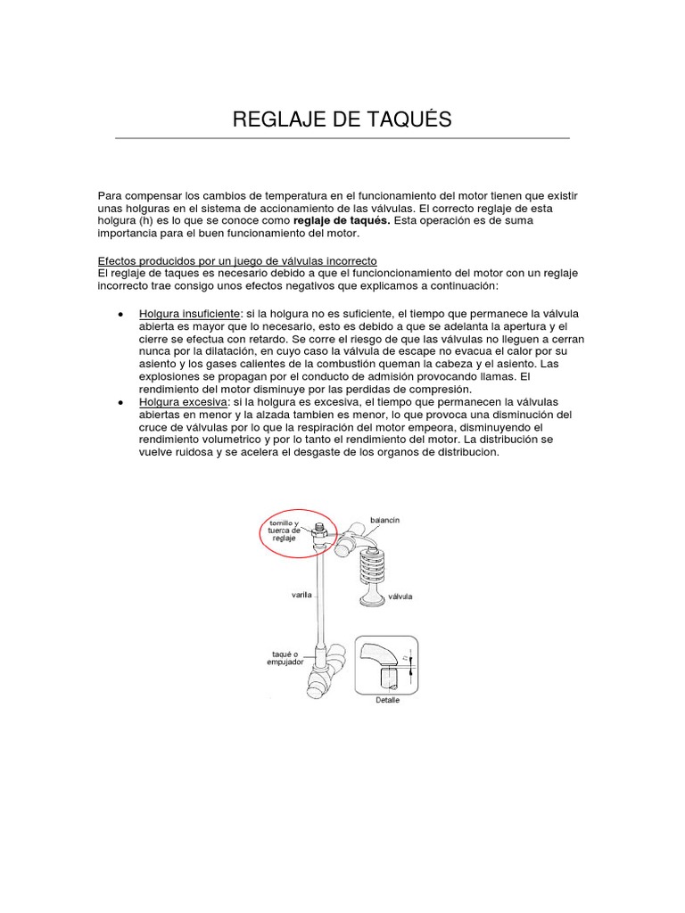 Reglaje de Taques | PDF