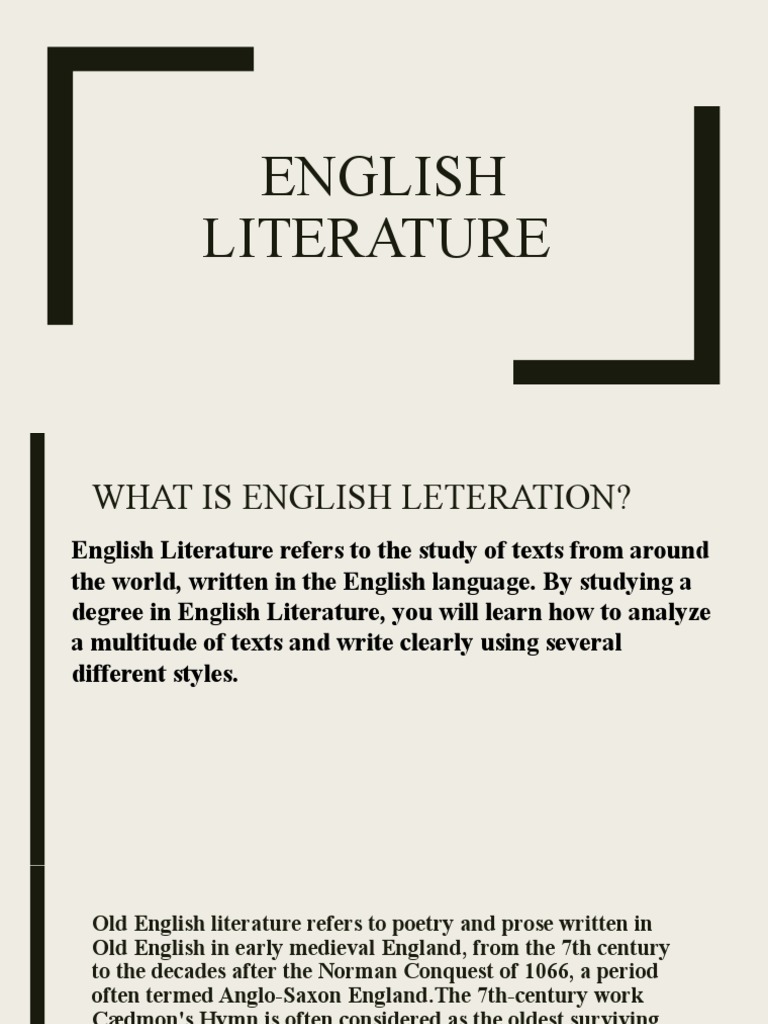 English Literature | PDF | Geoffrey Chaucer | Middle English Literature