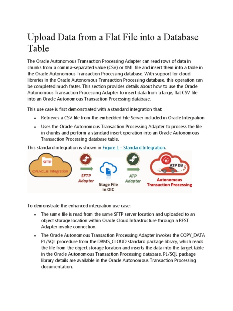 Upload Data From A Flat File Into A Database Table | Download Free PDF | Databases | Database ...