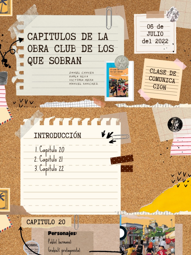 Personajes y Resúmenes de "El Club de los Que Sobran" | PDF