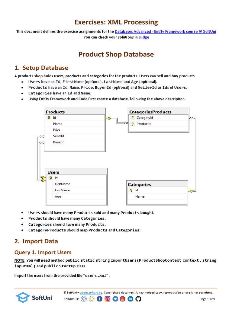 09.XML Processing Exercises | PDF | Databases | Xml