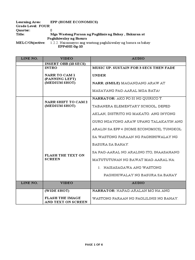 Epp 4 Script Melc 1.2... | PDF