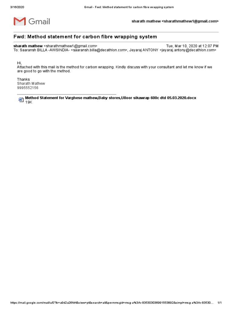 CFRP Wrapping Method Statement | PDF | Business | Computers
