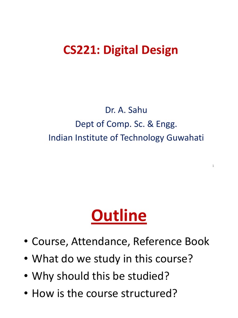 Lec01 Digital Design | PDF