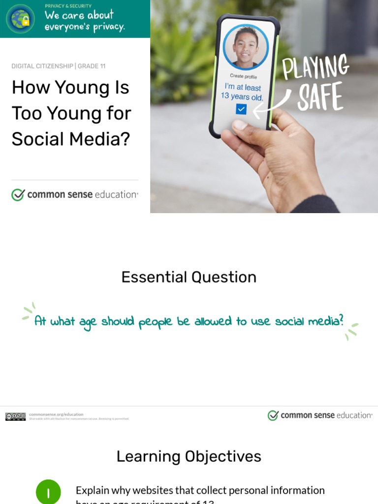 Grade 11 - How Young Is Too Young For Social Media - Lesson Slides ...